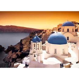 papermoon Fototapete &raquo;Santorini Sunset&laquo; glatt bunt Vlies
