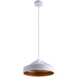 Paco Home Pendelleuchte &raquo;HURLEY T&laquo; E27 H&auml;ngelampe Esszimmer K&uuml;chenlampe H&auml;ngend Esstischlampe Innen Gold wei&szlig;