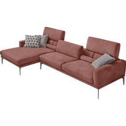 Egoitaliano Ecksofa &raquo;Masu, Design trifft sensationellen Sitzkomfort&laquo; inkl. 2 Kissenrollen, R&uuml;ckenelemente manuell verstellbar, Metallf&uuml;&szlig;e braun
