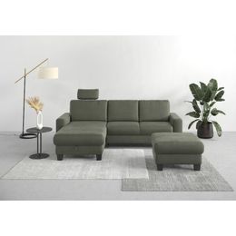 Home Affaire Ecksofa &raquo;Summer L-Form&laquo; mit Recamiere, mit oder ohne Bettfunktion und Bettkasten, Cord-Bezug gr&uuml;n 95% Polyester, 5% Polyamid