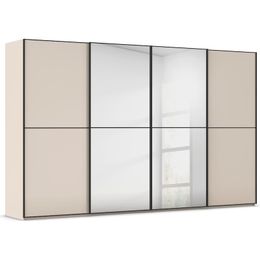 Rauch Schwebet&uuml;renschrank &raquo;Kleiderschrank Schrank Garderobe Schlafzimmerschrank SCALE-DUO&laquo; edle zweigeteilte T&uuml;ren Spiegel/Glas-Mix 3 Zierleisten MADE