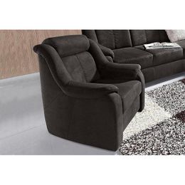 Sit & More sit&more Sessel &raquo;Basel&laquo; schwarz Luxus-Microfaser (aus 100% Polyester);NaturLEDER (echtes Rindsleder);SOFTLUX -Kunstleder;Altara Nubuck , die 