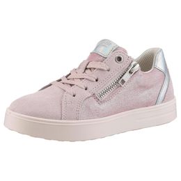 Superfit M&auml;dchen Sneaker &raquo;STELLA WMS: mittel&laquo; Schn&uuml;rschuh mit dezentem Batikmuster, Gr&ouml;&szlig;enschablone zum Download silber 31