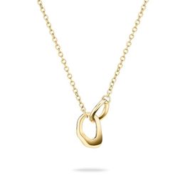 Tamaris Damen Kette mit Anh&auml;nger &raquo;Schmuck Geschenk Edelstahl Halskette Organic Shapes&laquo; gold