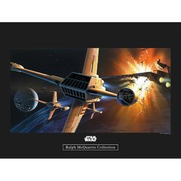 Komar Bild &raquo;Star Wars Classic RMQ Endor Orbit War&laquo; Star Wars 1 Stk. tlg. Wandbild zur Dekoration im Kinderzimmer - ohne Rahmen bunt Holz, Papier