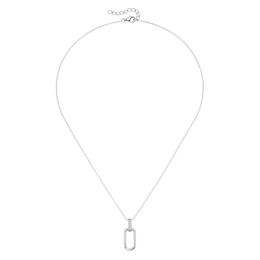 Firetti Damen Kette mit Anh&auml;nger &raquo;Schmuck Geschenk Silber 925 Halsschmuck Ankerkette Anh&auml;nger ovalf&ouml;rmig&laquo; mit Zirkonia (synth.)