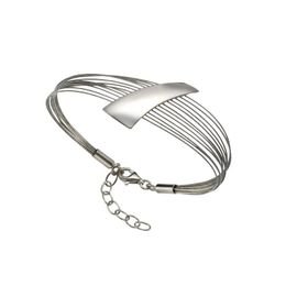 Vivance Damen Armband &raquo;925/- Sterling Silber rhodiniert + Stahl&laquo; wei&szlig;