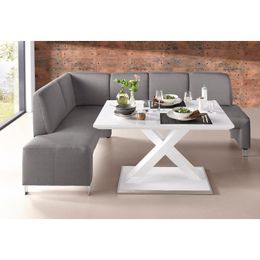 exxpo - sofa fashion Eckbank &raquo;Intenso, viele Bezugsstoffe Cord, Leder, Struktur 244/157 cm (B/T)&laquo; hohe Bodenfreiheit, frei im Raum stellbar, hoher 