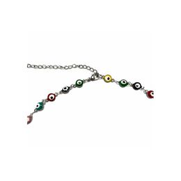 Firetti Damen Collier &raquo;Schmuck Geschenk Halsschmuck Halskette Ankerkette Evil Eye/B&ouml;ser Blick&laquo; Made in Germany - mit Glasstein bunt