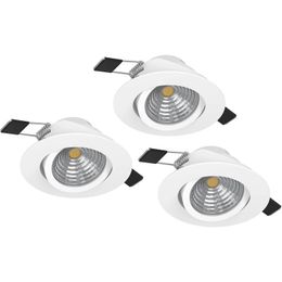 Eglo Deckenleuchte &raquo;SALICETO&laquo; LED-Modul 1 Stk. Warmwei&szlig; LED, Einbaupot, Wohnzimmerleuchte, 4,2x8,8x4,2cm, Ausschnitt 6,8cm wei&szlig;