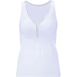 w&auml;schepur Damen BH-Hemd mit elastischem Zierband wei&szlig; Gr&ouml;&szlig;e 40