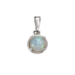 Vivance Damen Kettenanh&auml;nger &raquo;925/- Sterling Silber synth. Opal&laquo; () wei&szlig;