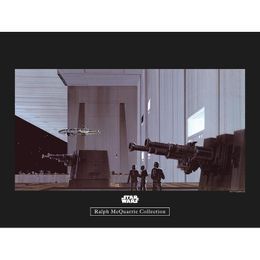 Komar Bild &raquo;Star Wars Classic RMQ Death Star Hangar&laquo; Star Wars 1 Stk. tlg. Wandbild zur Dekoration im Kinderzimmer - ohne Rahmen bunt Holz, Papier