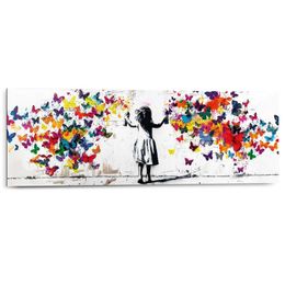 Reinders Deco-Panel &raquo;Graffiti-Schmetterlinge&laquo; Teenager Zimmer - Mehrfarbig - MDF - Street Art - 90x30 cm bunt