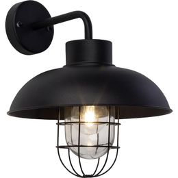 Brilliant Au&szlig;en-Wandleuchte &raquo;Portland&laquo; E27 1 Stk. Au&szlig;enwandlampe h&auml;ngend schwarz