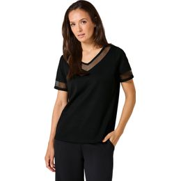 CREATION L PREMIUM Damen Modal-Mix-Shirt schwarz Gr&ouml;&szlig;e 52/54