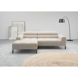 Home Affaire Ecksofa &raquo;Ecksofa Claya, L-Form, Kopfteilverstellung, Breite 223 cm&laquo; Moderne Steppung, weicher Polsteraufbau & saugroboterfreundliche H&ouml;he