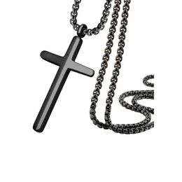 Firetti Herren Kette mit Anh&auml;nger &raquo;Schmuck Geschenk Kreuz&laquo; schwarz