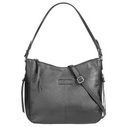 Bruno Banani Damen Shopper echt Leder schwarz
