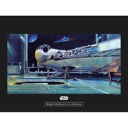 Komar Bild &raquo;Star Wars Classic RMQ Falcon Hangar&laquo; Star Wars 1 Stk. tlg. Wandbild zur Dekoration im Kinderzimmer - ohne Rahmen bunt Holz, Papier