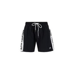 Alpha Industries Herren Shorts &raquo;Printed Stripe Swim Short&laquo; schwarz-wei&szlig; XS, Normalgr&ouml;&szlig;en