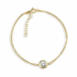 dKeniz Damen dKeniz Armband &raquo;925/- Sterling Silber vergoldet Solit&auml;r&laquo; gold