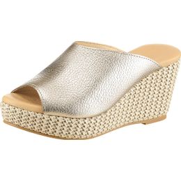 Heine Damen Pantolette bronzefarben-beige Gr&ouml;&szlig;e 35
