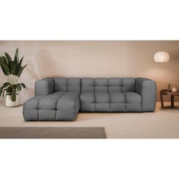 LeGer Home by Lena Gercke Ecksofa &raquo;TALISHA L-Form Designersofa, moderne Steppung, B/T/H: 276/178/75 cm&laquo; aufwendig gepolstert, hoher Sitzkomfort grau 