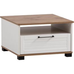 Schildmeyer Couchtisch &raquo;Jelda, Breite 60 cm&laquo; Schubladenfront in Landhausoptik wei&szlig;