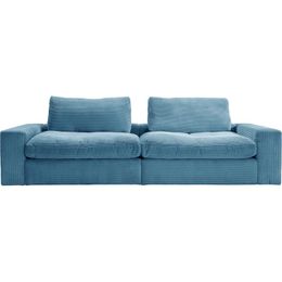 Alina Big-Sofa &raquo;Sandy&laquo; mit losen Sitz und R&uuml;ckenkissen, in modernem Cordstoff blau Cord GCT (92% Polyester, 8% Nylon)