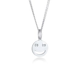 Elli Damen Collierkettchen &raquo;mit Smiling Face 925 Silber, mit Kristallen von Swarovski &laquo;