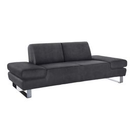 W.Schillig 2-Sitzer &raquo;taboo Designsofa mit hohem Sitzkomfort&laquo; mit Normaltiefe, inklusive Armlehnenverstellung grau Flachgewebe S22 (100% Polyester);