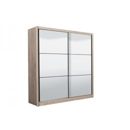Inosign Schwebet&uuml;renschrank &raquo;Navara Kleiderschrank mit Spiegel W&auml;scheschrank&laquo; mit kompletter Spiegelfront, FSC -zertifiziert, 213,5x215,5x61cm grau 