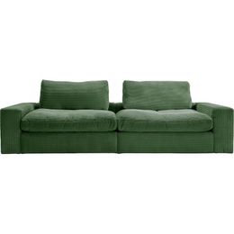 Alina Big-Sofa &raquo;Sandy&laquo; 266 cm breit und 123 cm tief, in modernem Cordstoff gr&uuml;n Cord GCT (92% Polyester, 8% Nylon)