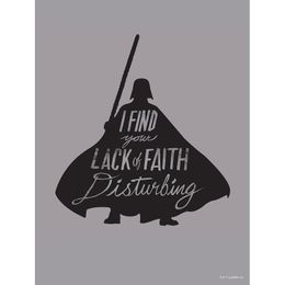 Komar Bild &raquo;Star Wars Silhouette Quotes Vader&laquo; Disney 1 Stk. tlg. Wandbild zur Dekoration im Kinderzimmer - ohne Rahmen bunt Holz, Papier