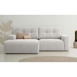 Home Affaire Ecksofa &raquo;Turnon, Lounge-sofa, Breite 221 cm&laquo; Chenille, mit Knopf- und Doppelsteppung, elegantes Aussehen beige 100% Polyester