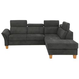 Home Affaire Ecksofa &raquo;Conville L-Form&laquo; Federkern, wahlweise mit Bettfunktion und Bettkasten bzw. Stauraum grau 100% Polyester