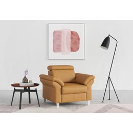 Sit & More sit&more Sessel &raquo;Arngast&laquo; inklusive Federkern und Kopfteilverstellung gelb Luxus-Microfaser ALTARA NUBUCK (100% Polyester);Struktur (100% Polyester);