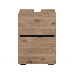 Home Affaire Waschbeckenunterschrank &raquo;Wisla&laquo; Siphonausschnitt, Breite 40 cm, H&ouml;he 55 cm braun Holzwerkstoff