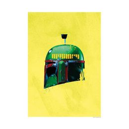 Komar Bild &raquo;Star Wars Classic Helmets Boba Fett&laquo; Star Wars 1 Stk. tlg. Wandbild zur Dekoration im Kinderzimmer - ohne Rahmen bunt Holz, Papier