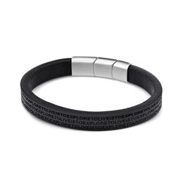 Fynch-Hatton Herren Fynch-Hatton Lederarmband &raquo;Schmuck Geschenk Armband The Leather Classic&laquo; schwarz