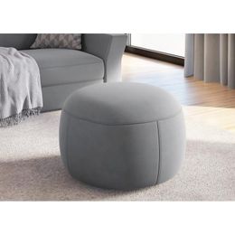 Sit & More sit&more Hocker &raquo;Cadabra&laquo; Rundhocker, Durchmesser Sitzfl&auml;che 64 cm oder 104 cm grau Samtoptik (100% Polyester);Soft clean (98% Polyester, 2% Polyamid)