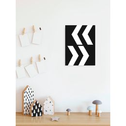 Komar Leinwandbild &raquo;Typo Arrows - Gr&ouml;&szlig;e 30 x 40 cm&laquo; Natur 1 Stk. tlg. Keilrahmenbild mi Echtholzrahmen schwarz Holz, Papier