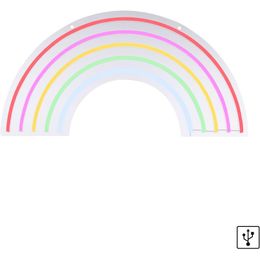 JUST LIGHT LED Wandleuchte &raquo;NEON-RAINB&laquo; LED-Board 1 Stk. Warmwei&szlig; bunt