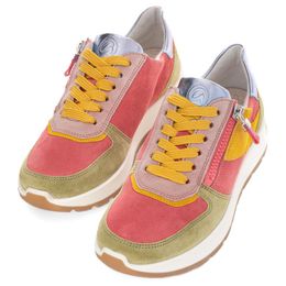 Ara Damen Keilsneaker &raquo;NEW YORK&laquo; , Pride Sneaker, Schn&uuml;rschuh in Komfortweite H (= sehr weit) rosa 8,5 (42,5)