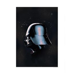Komar Bild &raquo;Star Wars Classic Helmets Vader&laquo; Star Wars 1 Stk. tlg. Wandbild zur Dekoration im Kinderzimmer - ohne Rahmen schwarz-wei&szlig; Holz, Papier