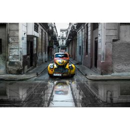 papermoon Fototapete &raquo;Photo-Art SVETLIN YOSIFOV, KLASSISCHES ALTES AUTO IN HAVANNA, KUBA&laquo; bunt Vlies