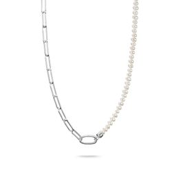 Thomas Sabo Damen Thomas Sabo Charm-Kette &raquo;Charm Club Connect: Perlen und Paperclip mit einem Connect Link&laquo; mit S&uuml;&szlig;wasserzuchtperle bunt