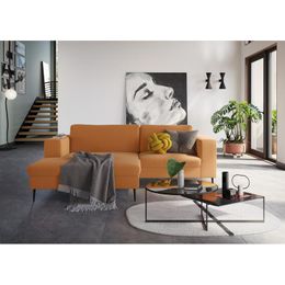 DOMO collection Ecksofa &raquo;Modica kompakt und elegant, Breite 244, L-Form&laquo; moderne Optik mit extrabreiter Recamiere, auch in Cord orange