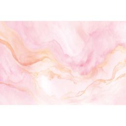 A.S. Cr&eacute;ation Vliestapete &raquo;Marmor-Tapete Aquarelloptik Rosa Apricot Pastell&laquo; matt glatt gold Vlies